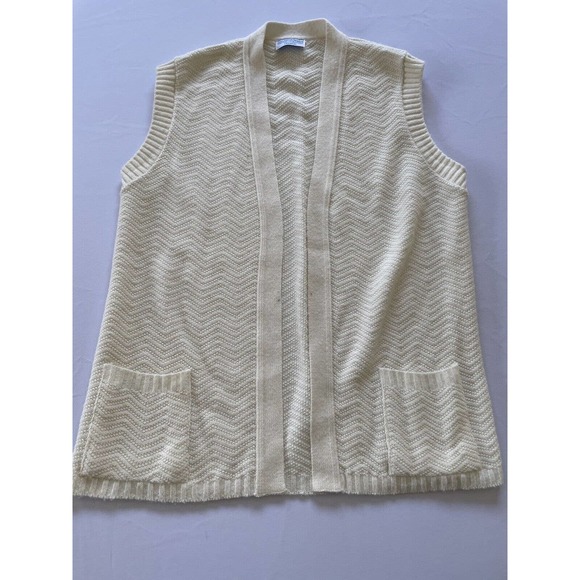 Sears | Jackets & Coats | Vintage Sears Acrylic Sweater Vest Creme ...